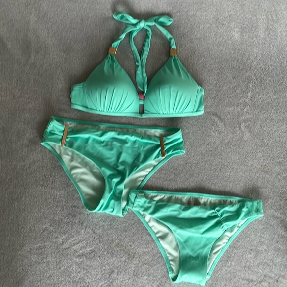 Victoria's Secret | Swim | Victorias Secret Mint Green Halter Bikini ...